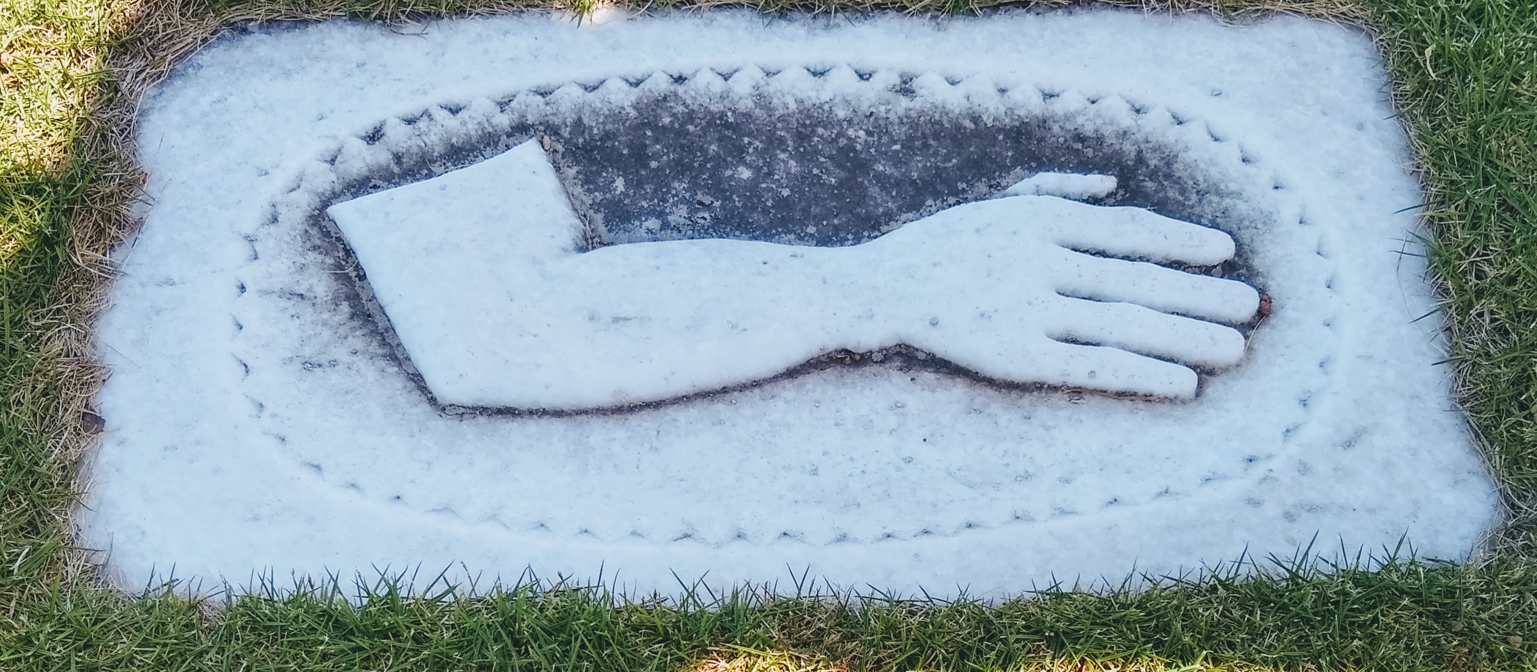 This historic cemetery has a grave for an arm, with a marker etched ...